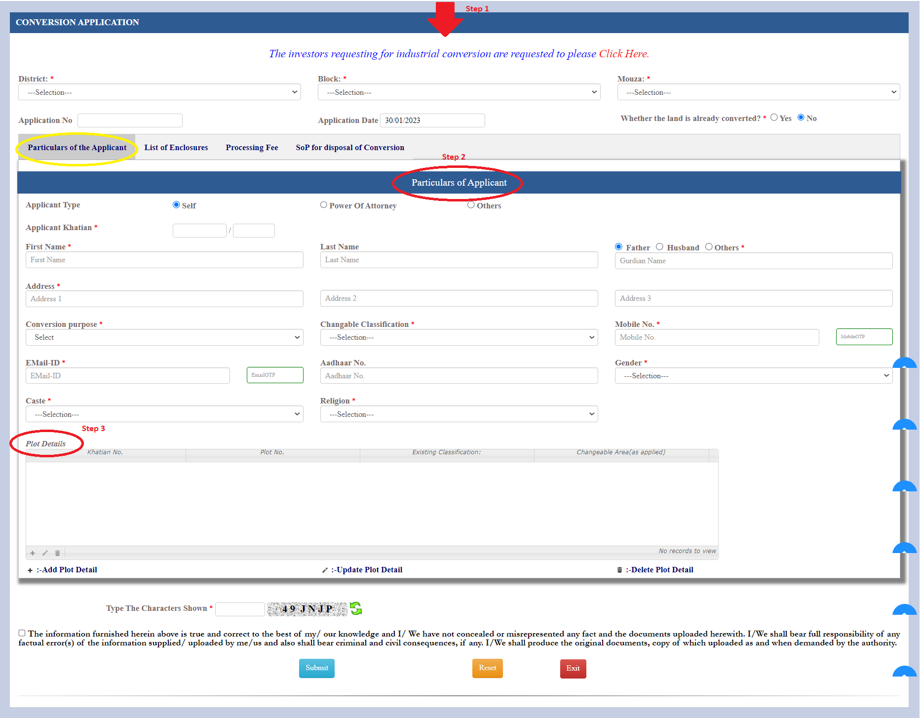Land Conversion Application Process and Status Check - BANGLARBHUMI